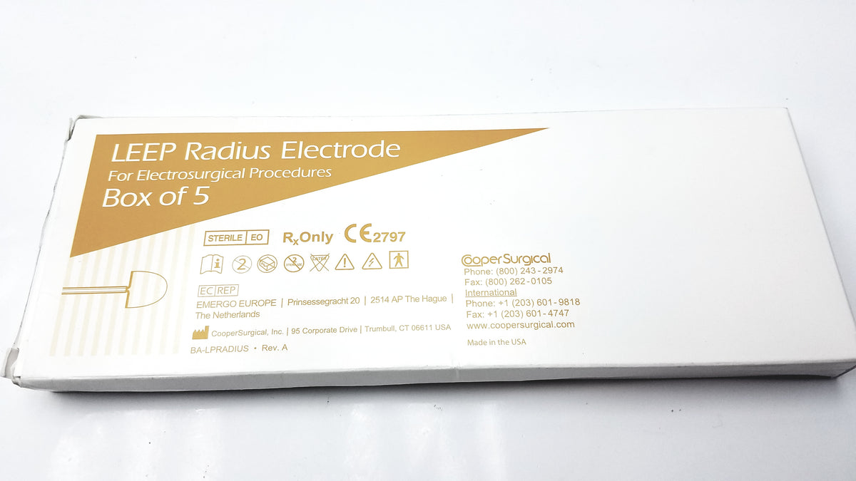 LEEP Radius Electrode Cooper Surgical 1.5cm x 1.5cm 12cm Shaft – A ...