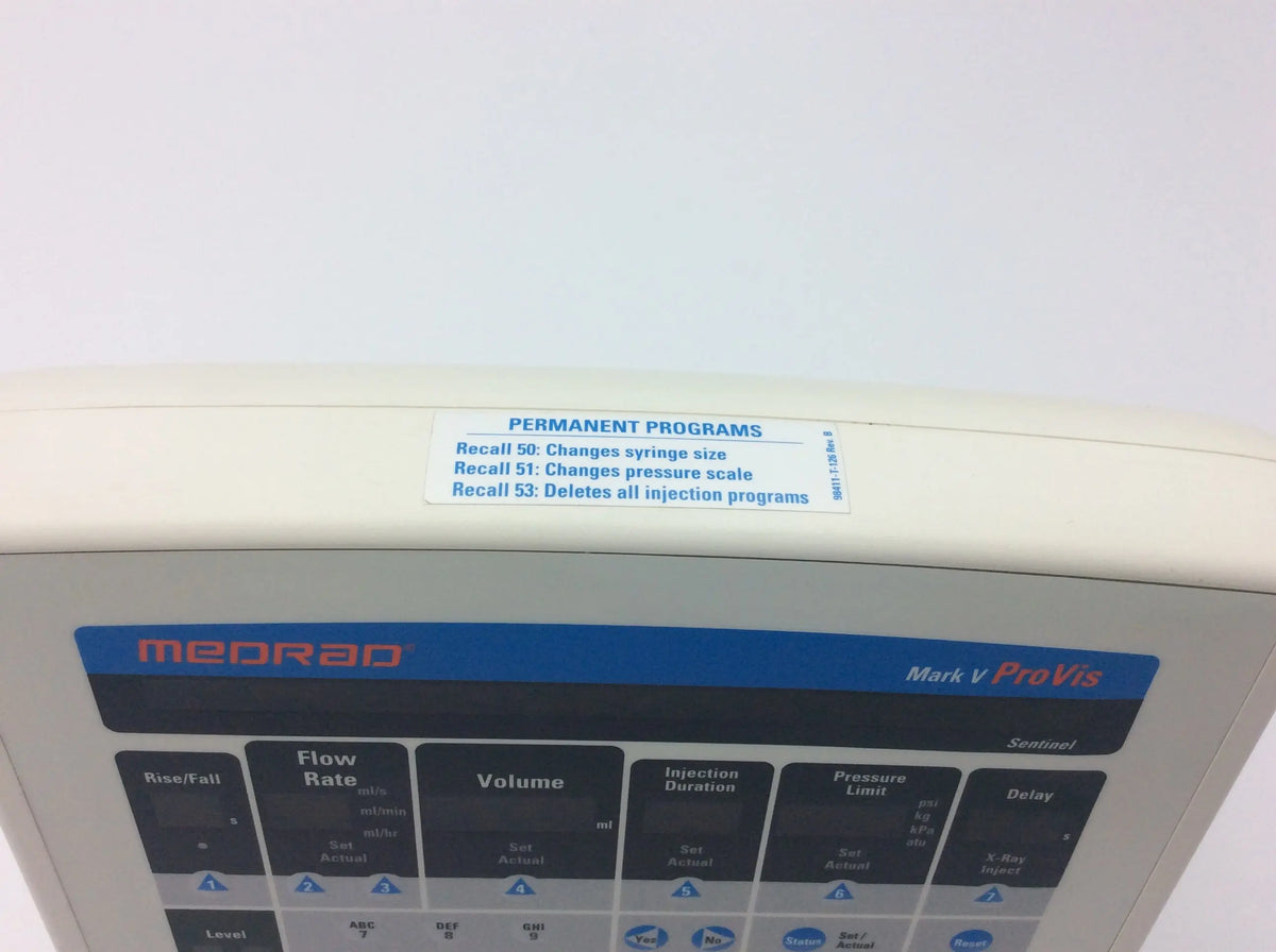 Medrad RD Mark V ProVis Injector Control Panel Cable and Handles 10056 ...