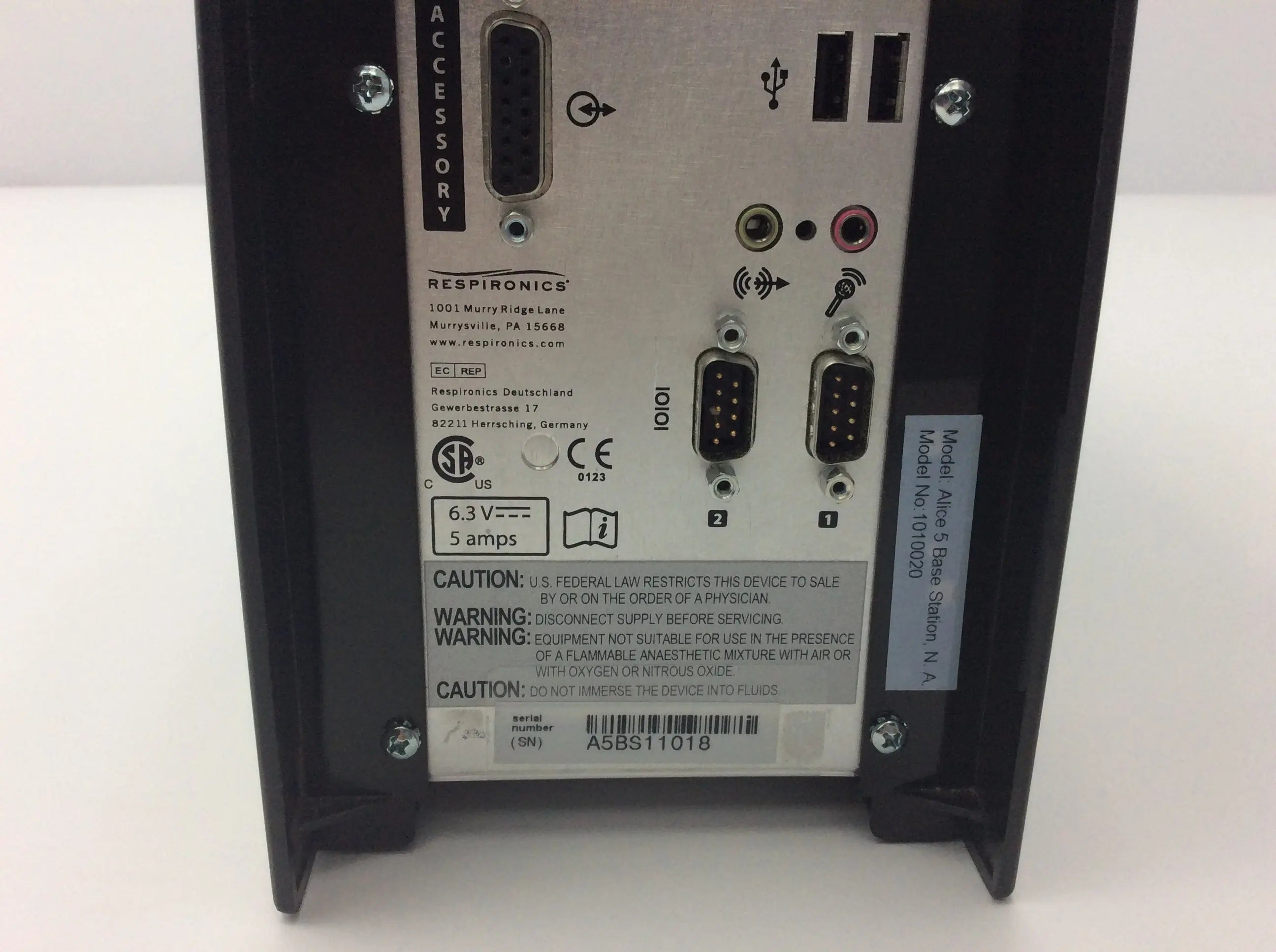 Respironics Alice 5 PSG 1009901 Diagnostic Sleep System Polysomnograph ...