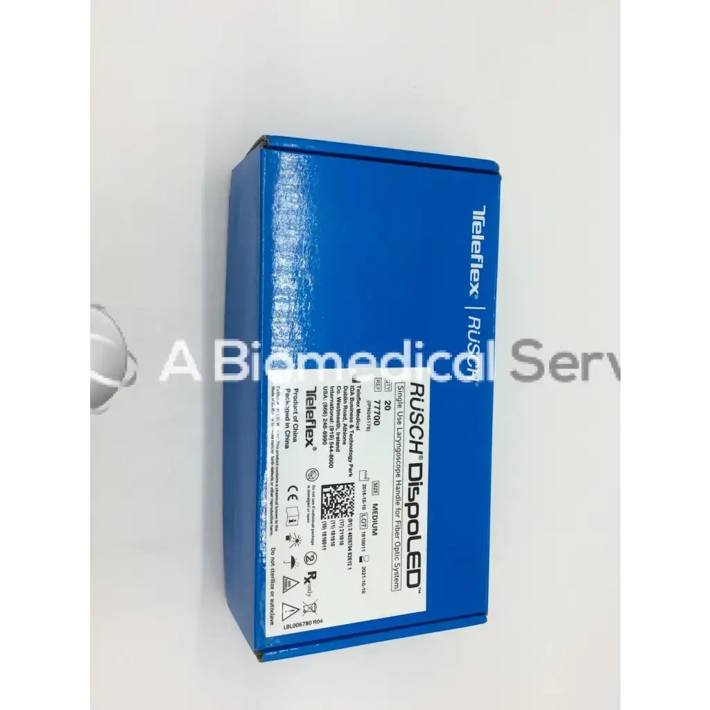 Teleflex Rusch DispoLED Single Laryngoscope Handle Medium 77700 - A ...