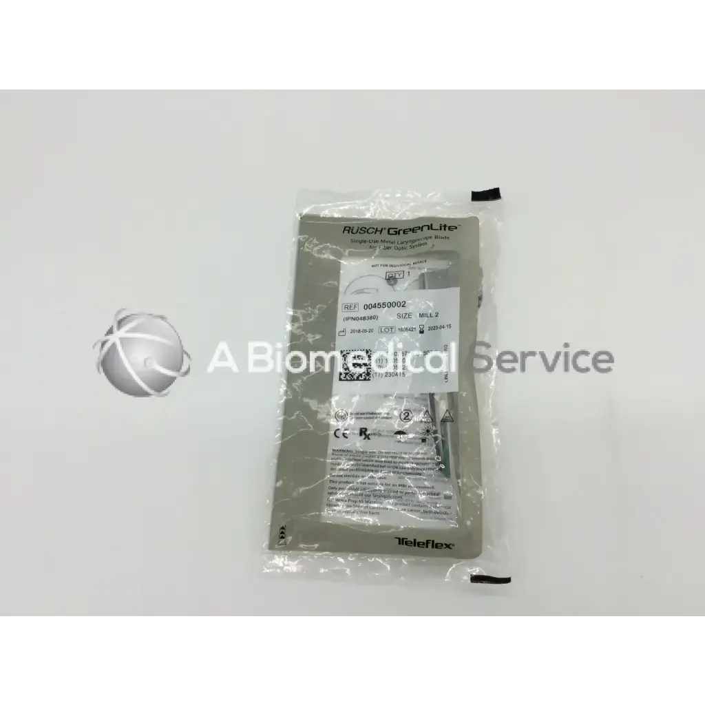 Teleflex Rusch GreenLite Mill 2 Metal Laryngoscope Blade for Fiber ...