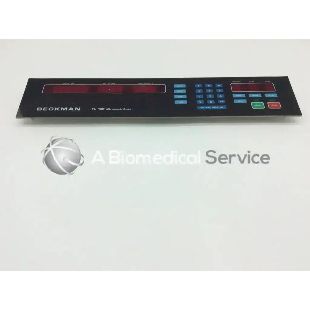 Tela do painel de controle digital da ultracentrífuga Beckman TL-100 ...