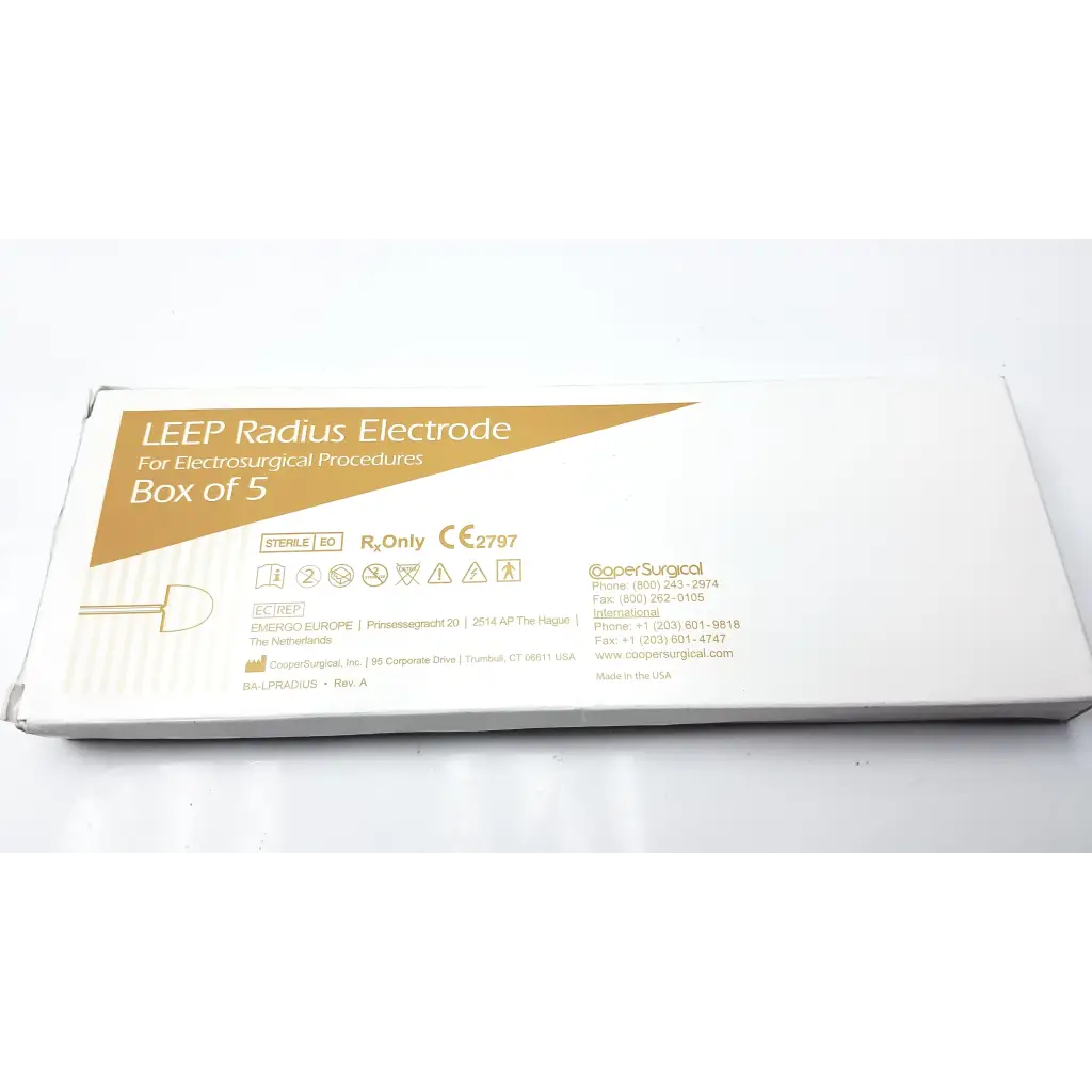 LEEP Radius Electrode Cooper Surgical 1.5cm x 1.5cm 12cm Shaft - A ...
