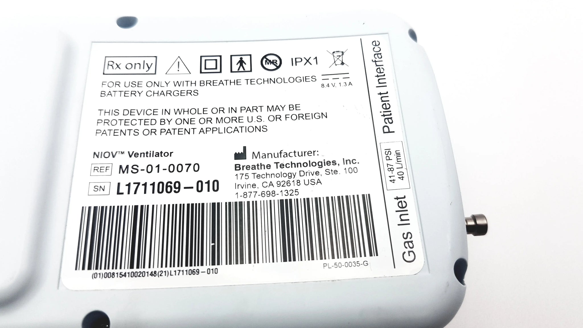 Breathe L1711069-010 NIOV Patient Interface – A Biomedical Service