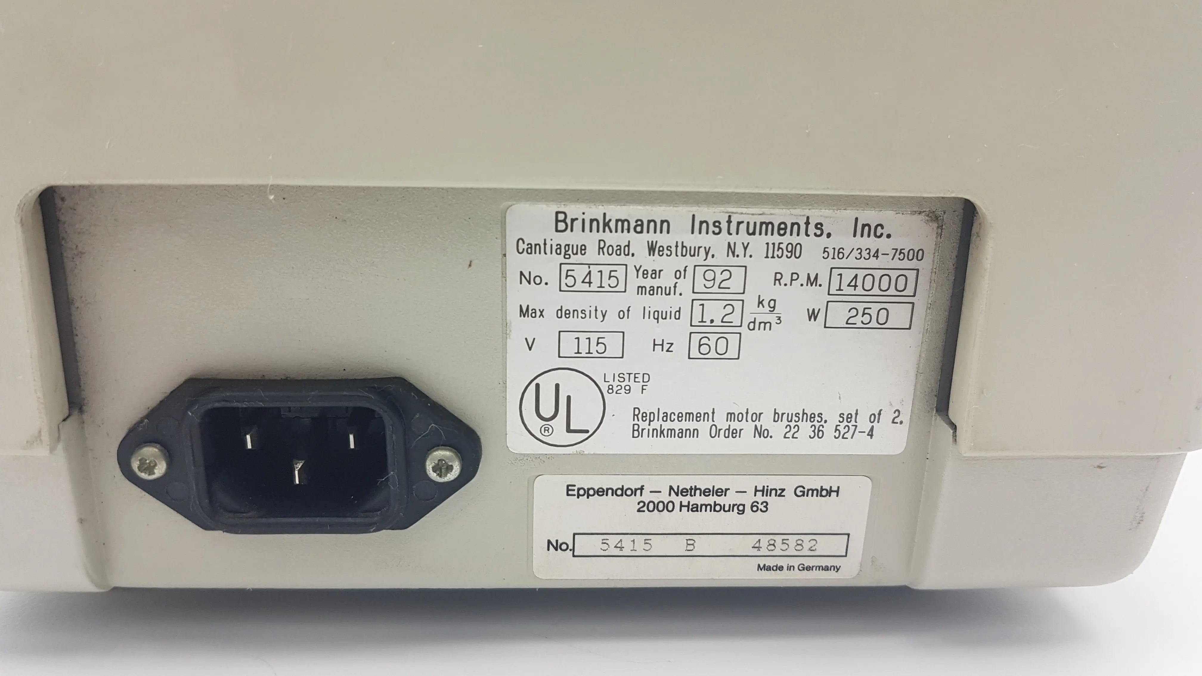 Eppendorf 5415C Analog Centrifuge with F45-18-11 Rotor – A Biomedical ...