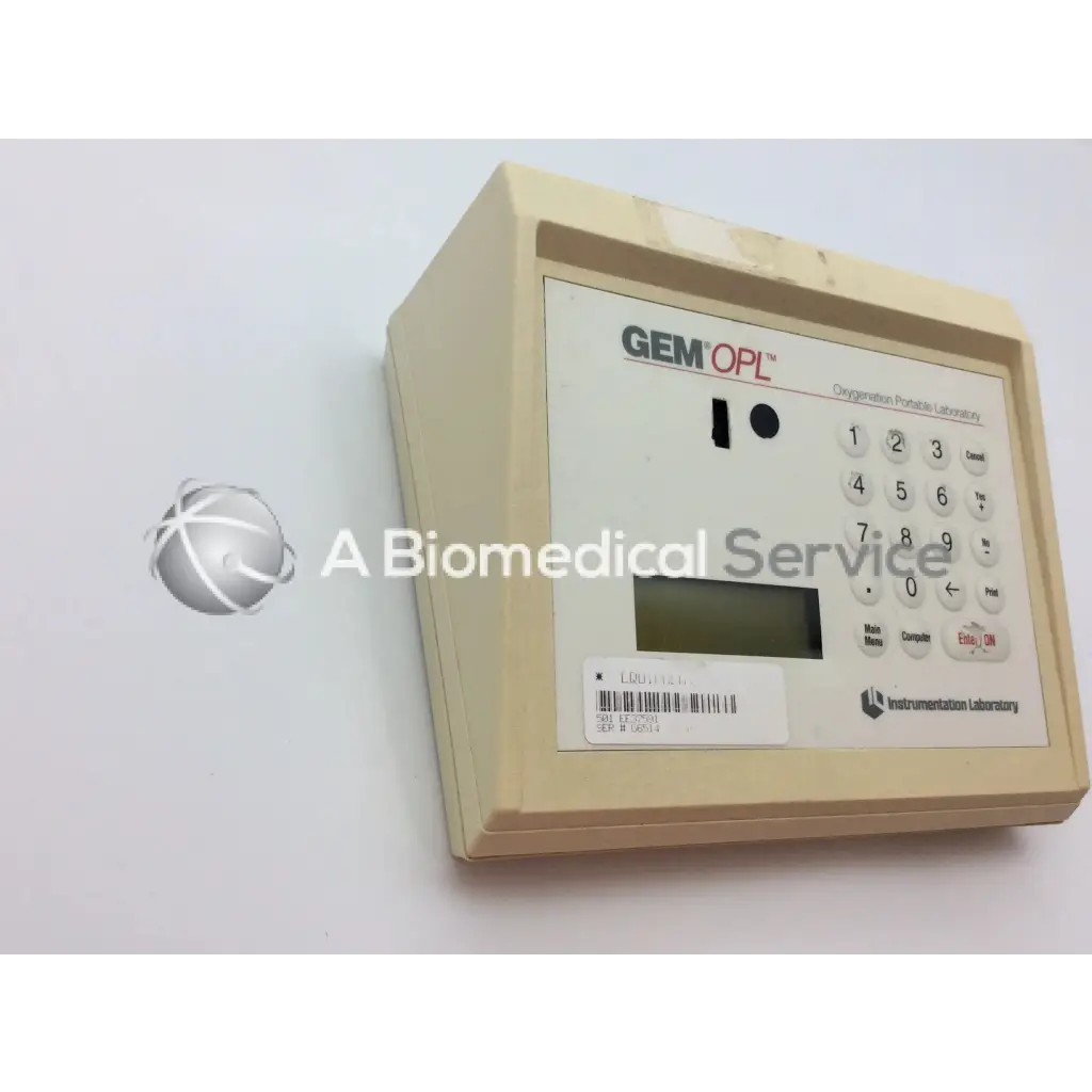 GEM OPL Instrumentation Laboratory Oxygenation Portable Laboratory ...